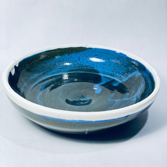 Accents | Green Blue Pottery Handmade Rustic Bowl | Poshmark